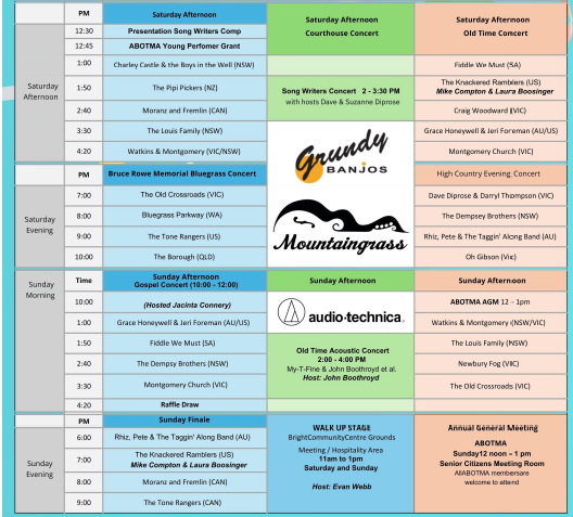Draft Concert Program 2025 | Mountaingrass